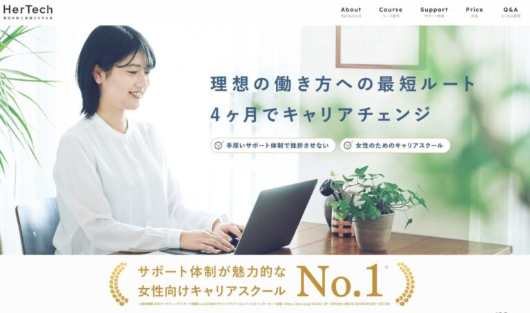25年4月コスパ最強 HerTech(旧WeRuby）の口コミ評判20代30代社会人ママWebデザイン動画編集 - 『週刊転職』
